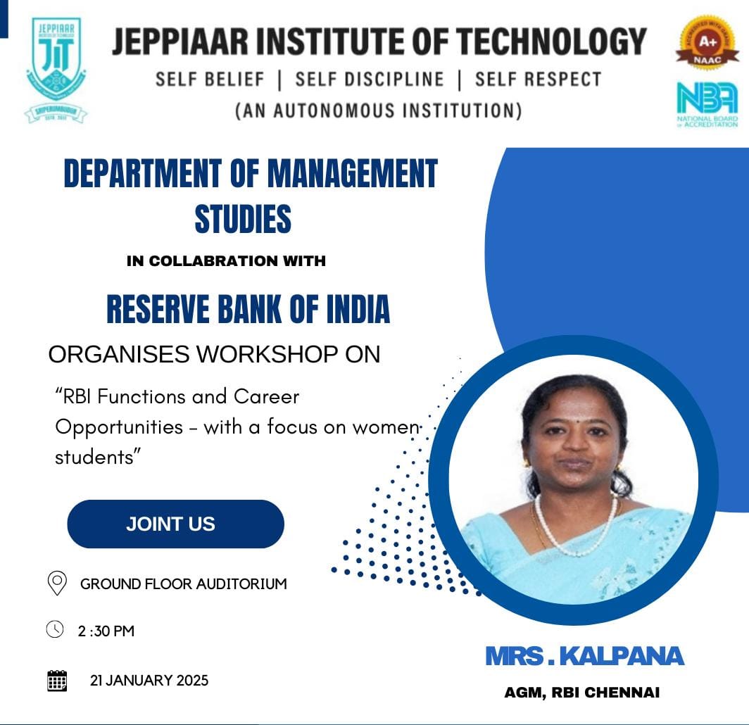 JEPPIAAR INSTITUTE OF TECHNOLOGY