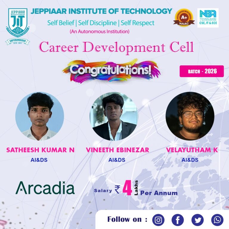 JEPPIAAR INSTITUTE OF TECHNOLOGY